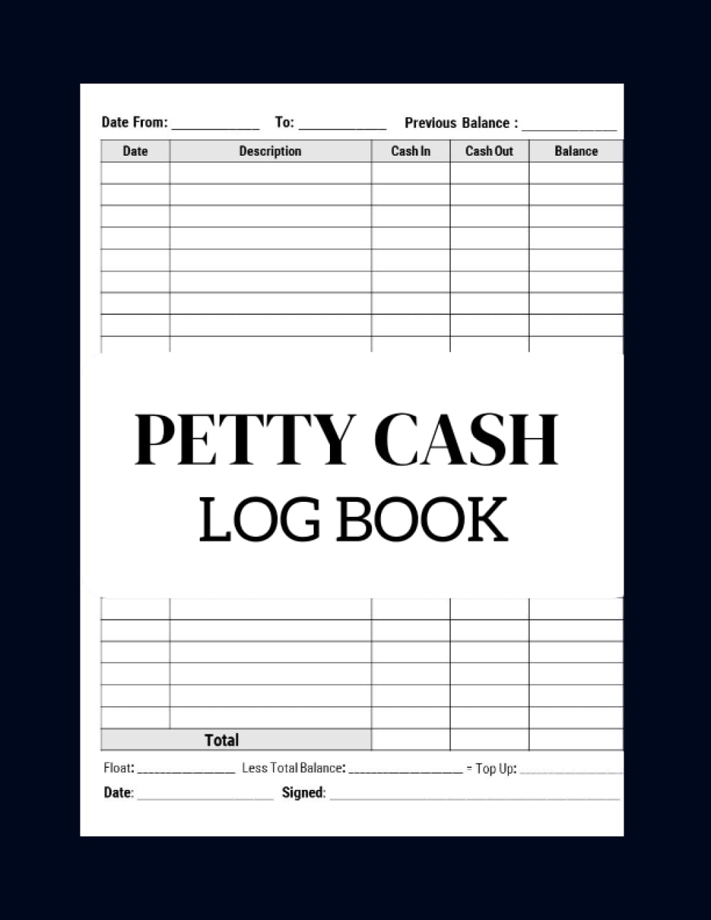 Amazon.com: Petty Cash Log Book: Tracking Income & Expenses for Small ...
