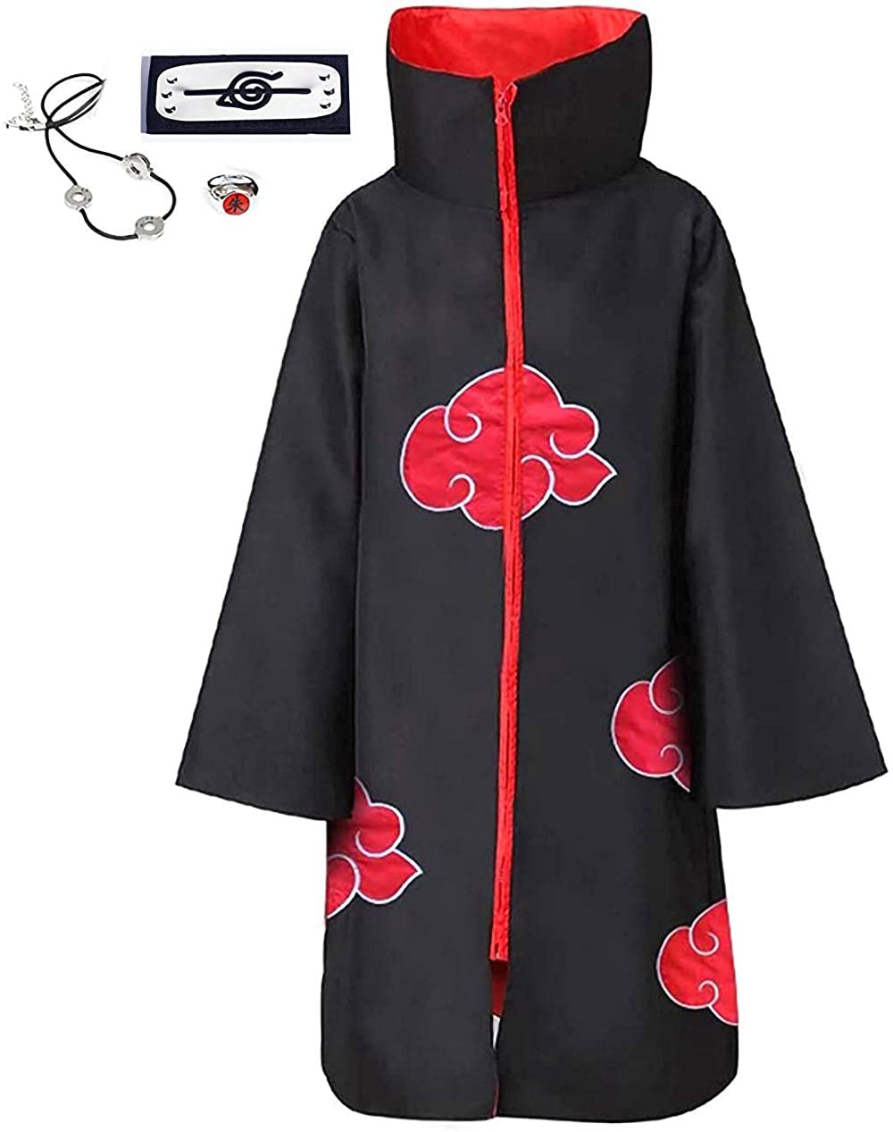 Buy Akatsuki Cloak Itachi Robe Kids Naruto Uchiha Cosplay Costumes ...