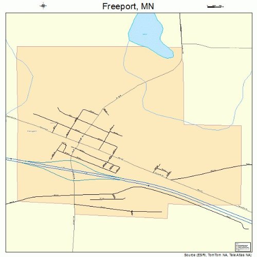 Amazon.com : Large Street & Road Map of Freeport, Minnesota MN ...