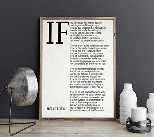Buy IF Poem Art Print IF Poem by Rudyard Kipling Art Print IF If Poem ...