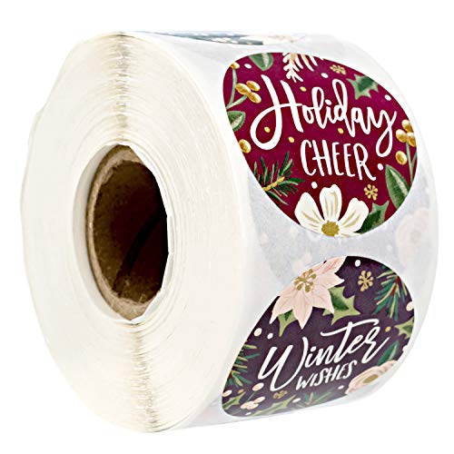 Snapklik.com : Bold Floral Holiday Sticker Assortment / 6 Alternating ...