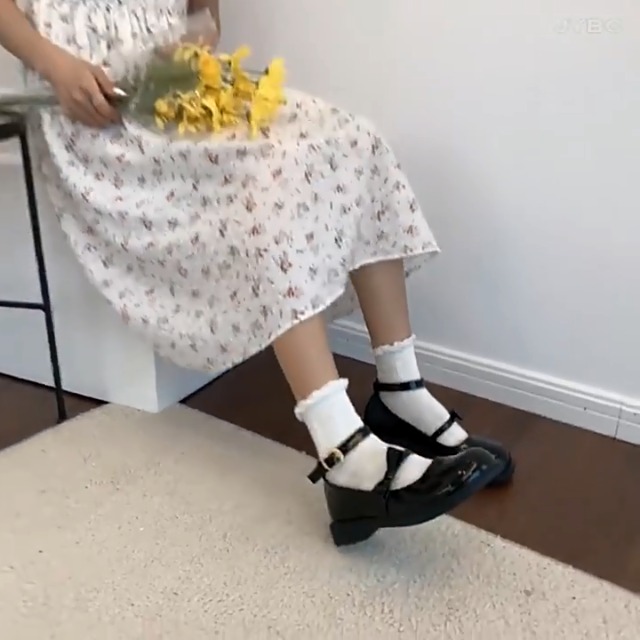 Watch BEROBELLO School Uniform Dress Shoes Lolita Girl's Low Heel Mary ...