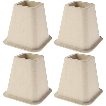 6 Inch 4 Pcs Adjustable Furniture Risers, Imitation Porcelain Chair ...