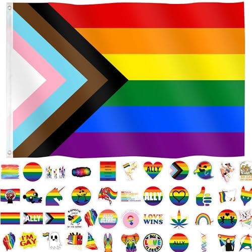 Amazon.com : Progress Pride Flag 3x5 Feet LGBTQ Pride Month Accessories ...
