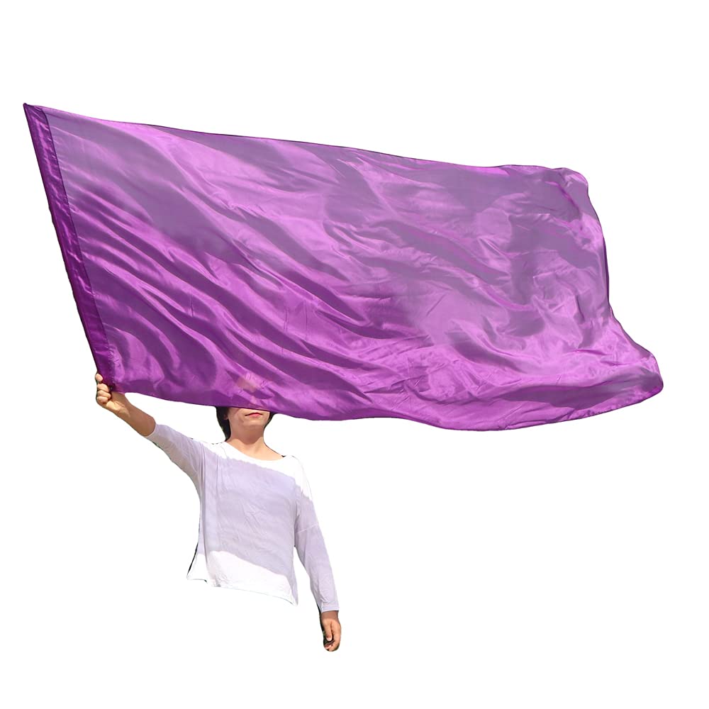Amazon.com : Winged Sirenny 70" Silk Worship Flags with Flex Rods ...