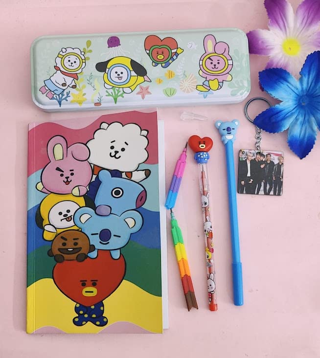 TERA 13 (pack of 7 items) BT21 Diary For Girls Pen For School Return ...