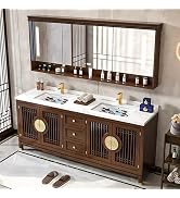 Amazon.com: High QLO 68 Inch Bathroom Vanity - Modern Bathroom Vanity ...