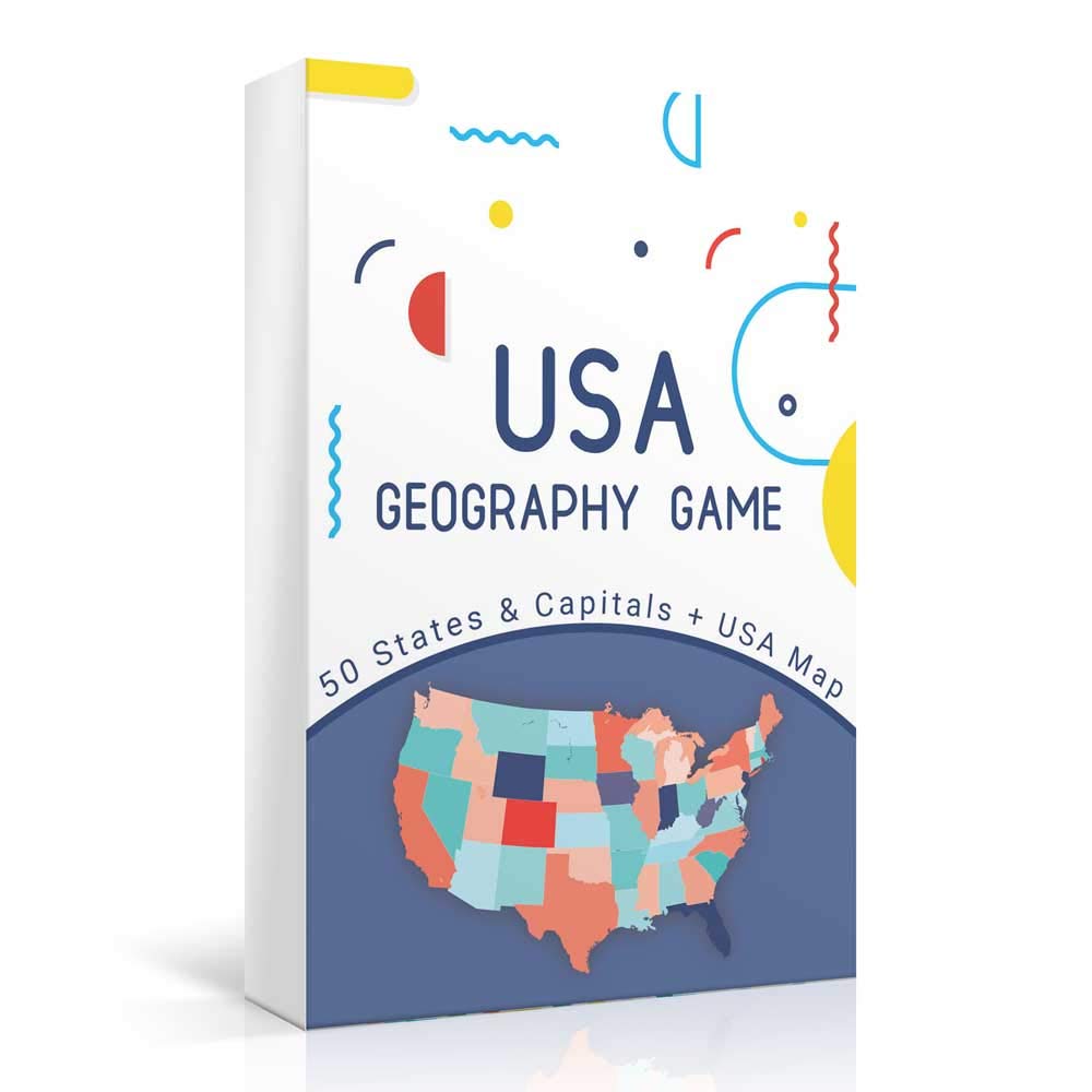 Buy USA Geography Educational Board Game w/ for Kids & Family - Updated ...