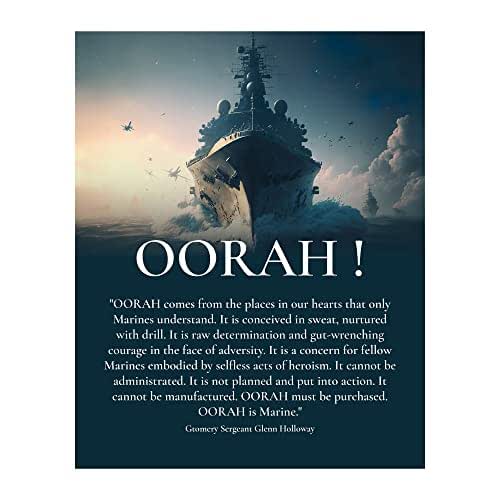 Amazon.com: Oorah Is Marine - USMC Wall Art Decor, United States ...