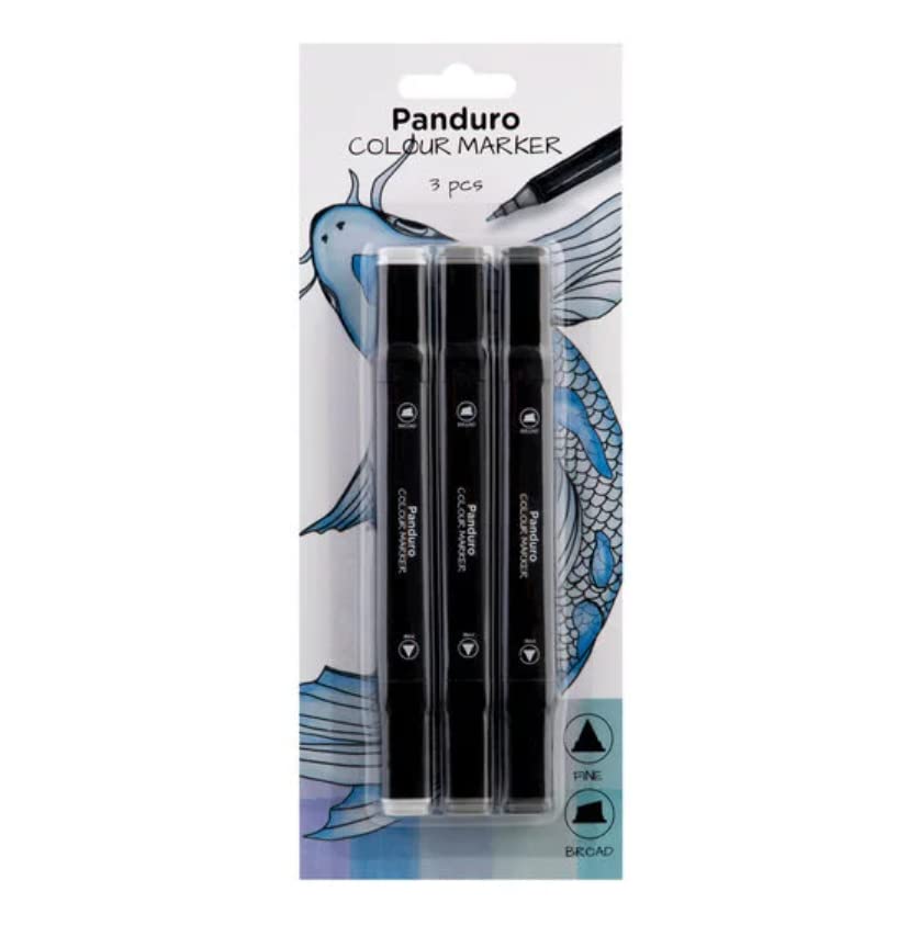 Panduro Colour Markers 3 Pens Marker Twin Tip Marker Cool Grey Colours ...