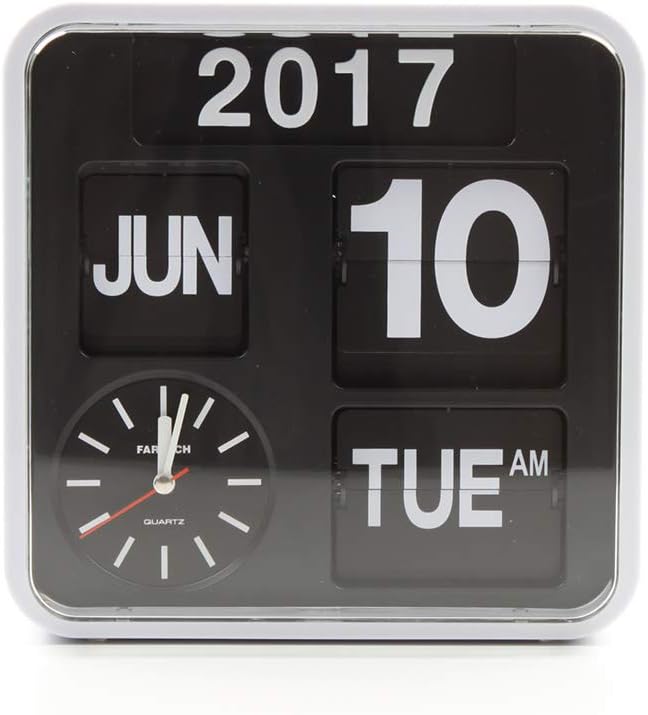 Amazon.com: Homeloo Fartech Retro Modern 9.5 Inches Calendar Day Date ...