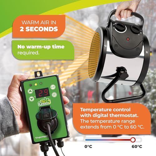 Bio Green PAL 2.0/GB 2KW Palma Heater with Digital Thermostat - Yorkshire Outdoor Activity Park