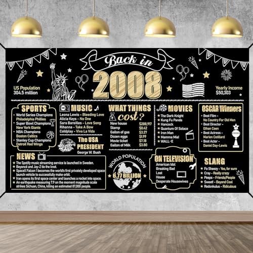 Amazon.com: DARUNAXY Sweet 17 Blue Gold Party Decoration for Girls ...