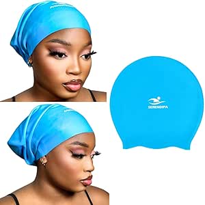 Amazon.com : Extra Large Swim Cap for Long Hair, Dreadlocks, Weaves, Hair Extensions, Braids ...