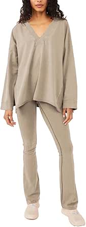 Amazon.com: Nicfazy 2 Piece Outfits for Women Hot Shot Reversible Long ...