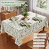 Amazon.com: Yuruku Spill Proof Tablecloth Rectangle 100% Polyester ...