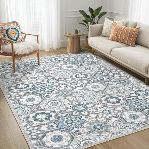 Amazon.com: LOVORAL Area Rugs for Living Room: 5x8 Washable Neutral ...