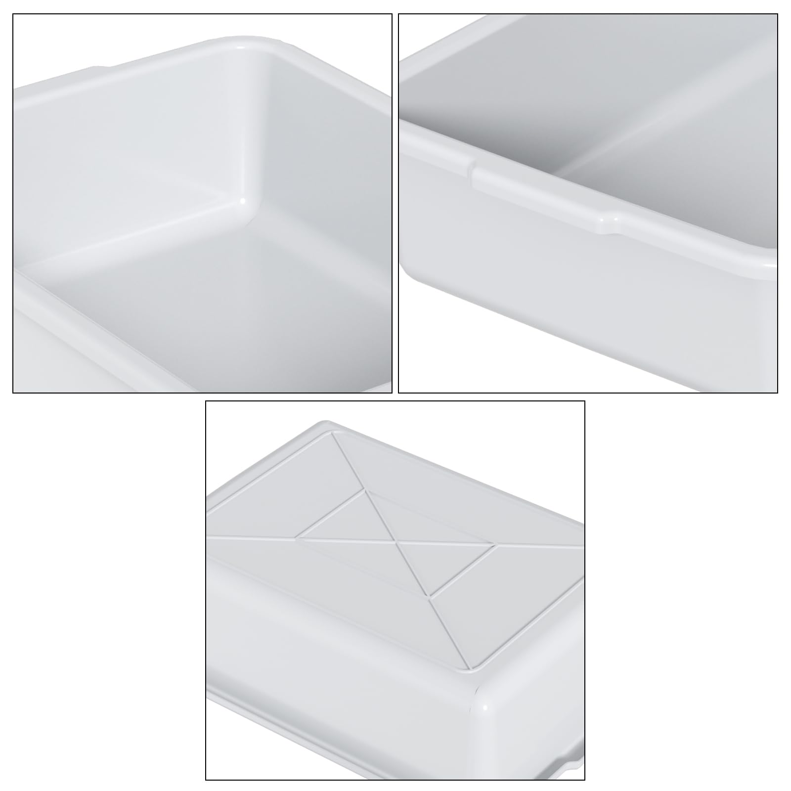 Food Safe Bucket 12-Pack Gray S - 13L Heavy Duty Plastic Utility Bins ...
