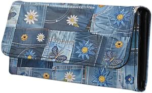 Amazon.com: Jolamirel Novelty Jeans Print Womens Wallets Leather Clutch ...