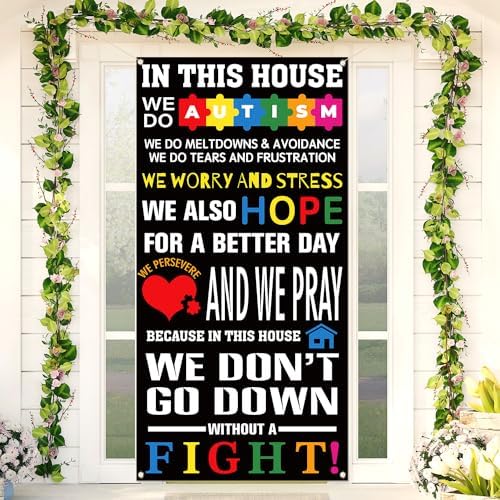 Amazon.com: Autism Awareness Decorations Puzzle Piece Heart Love Needs ...