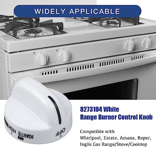 Range Burner Knob White 8273104, Gas Stove Knob Replacement Part Fit ...