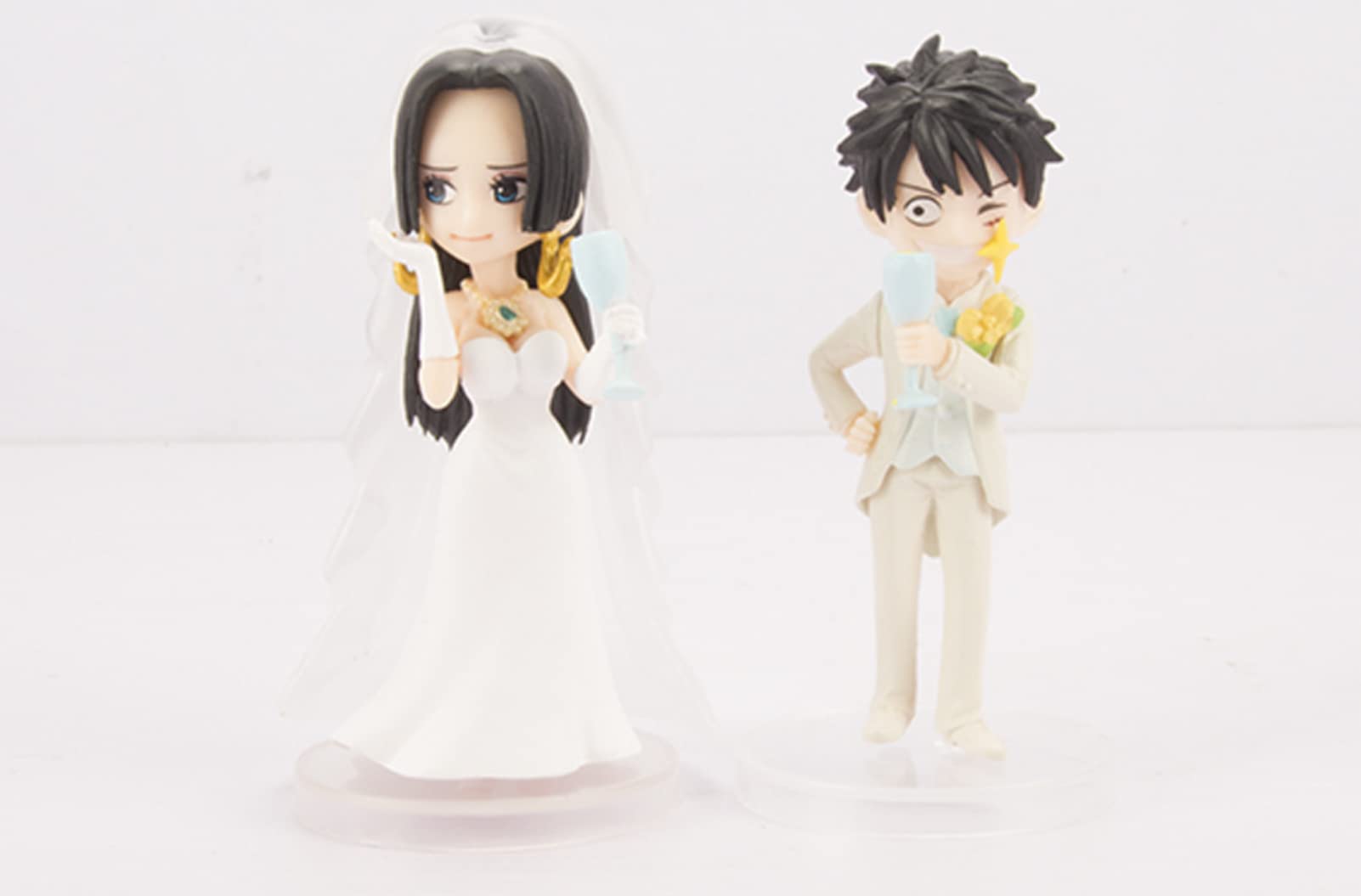 Buy One Piece Monkey D. Luffy Boa Hancock Married Model Anime Figure ...