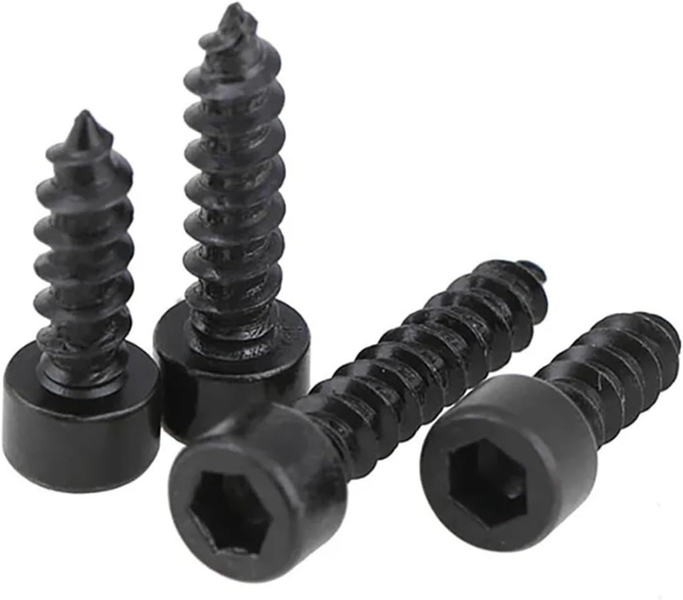 KAPQIN 2PCS Hex Hexagon Socket Cap Head Self Tapping Screw 8.8 Grade ...