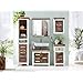 Woodkings® Bad Set Perth 5teilig recyceltes Holz rustikal weiß ...