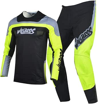 Amazon.com: Willbros Mens Motocross Jersey Pants Combo Dirt Bike ...