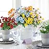 Amazon.com: Rowfad Artificial Silk Flowers, 6 Bundle Silk Daisy ...