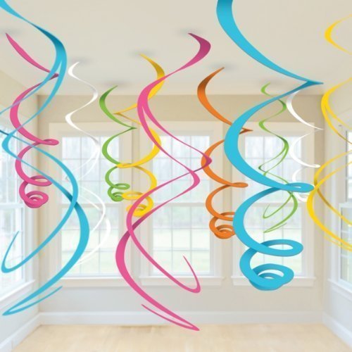 DISHANKART Party Chacha Swirls for Decorations, (Multicolour) : Amazon ...