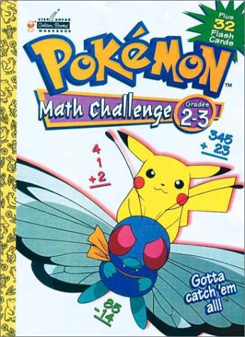 Pokemon Math Challenge Grades 2-3 Plus 32 Flash Cards: Golden Books ...