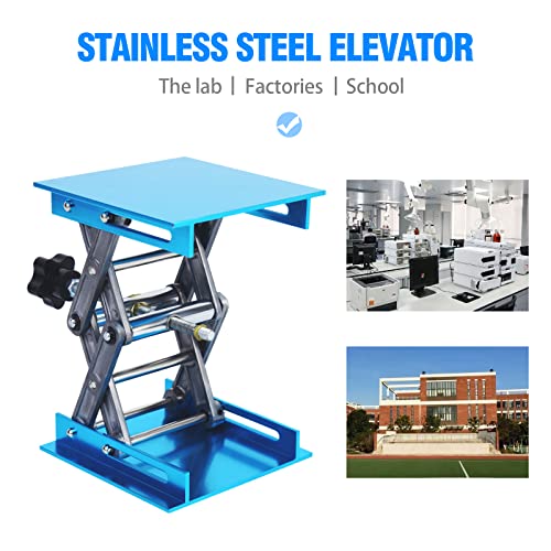 Snapklik.com : H-YEEU Lift Table Stainless Steel Lab Jack Stand Table ...