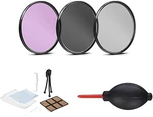 Amazon.com : 34mm 3 Piece Filter Kit (UV-CPL-FLD) + Air Blaster Blower ...
