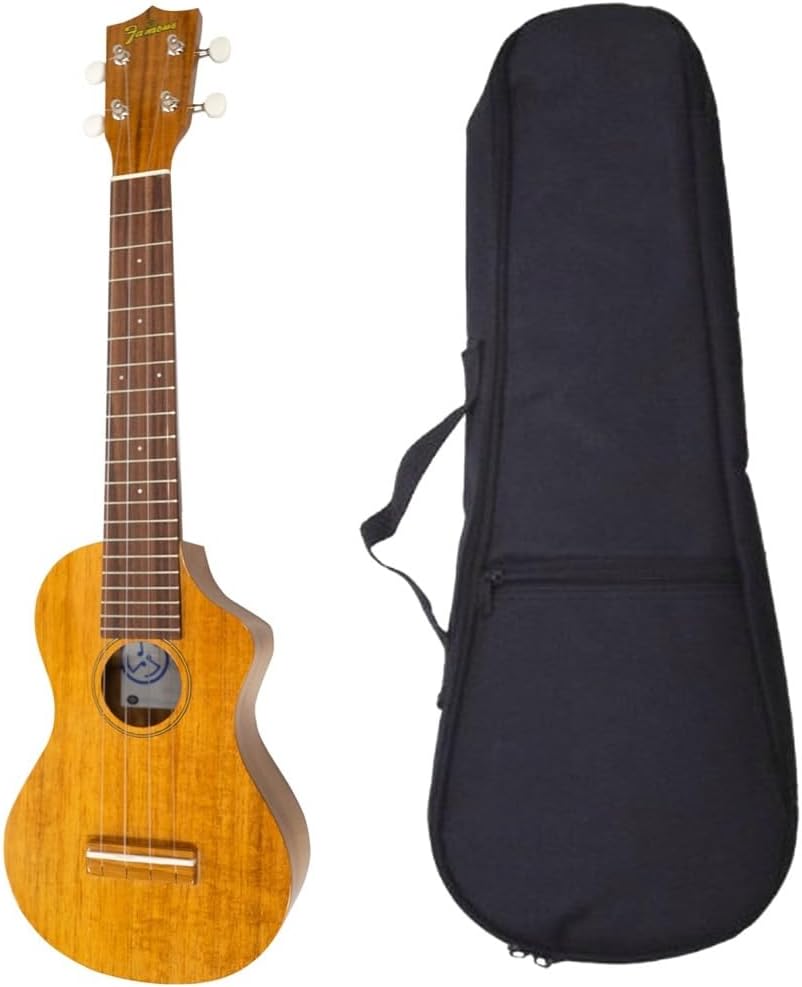 Amazon.co.jp: Famous AFLS-5GC ハワイアンコア ボディ ソプラノ ロングネック ウクレレ【ギグバッグ付】【オリジナルモデル】 : 楽器・音響機器