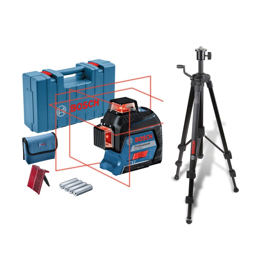 Bosch Professional Linienlaser GLL 3-80 + Bosch Professional Stativ für ...