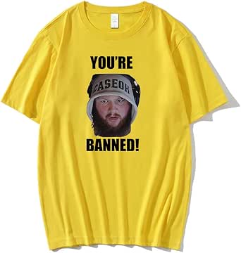 Caseoh Merch Your're Banned Funny T-Shirt Crewneck Short Sleeve Cotton ...