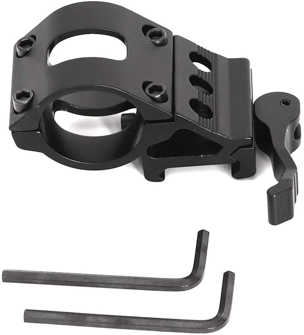 LUXJUMPER 2 Pack 25mm Tactical Torch Offset Mount, 45 Degree Quick ...