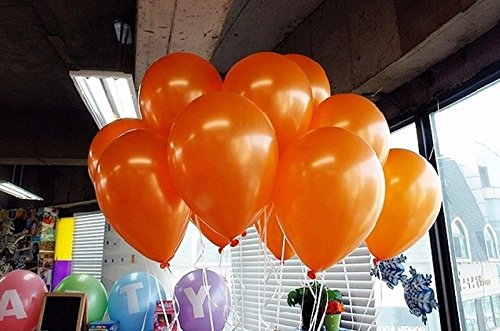 Orange Balloons, Metallic Orange Balloons, Party Balloons, Pack of 50 ...