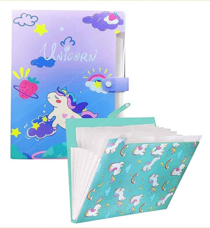 Unicorn File Folder with Button Lock – Unicorn Theme Certificates ...