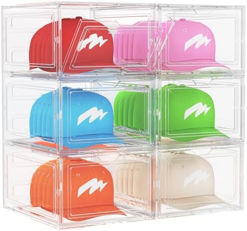 Amazon.com: Lifewit 6 Pack Hat Organizer for Baseball Caps, Plastic Hat ...