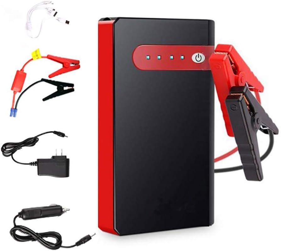 12000Mah Portable Car Power Bank Jump Starter, 12V Auto Battery Booster ...