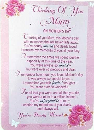 Mum Graveside Memory Card. In Loving Memory Mum I Miss you So. Mum ...
