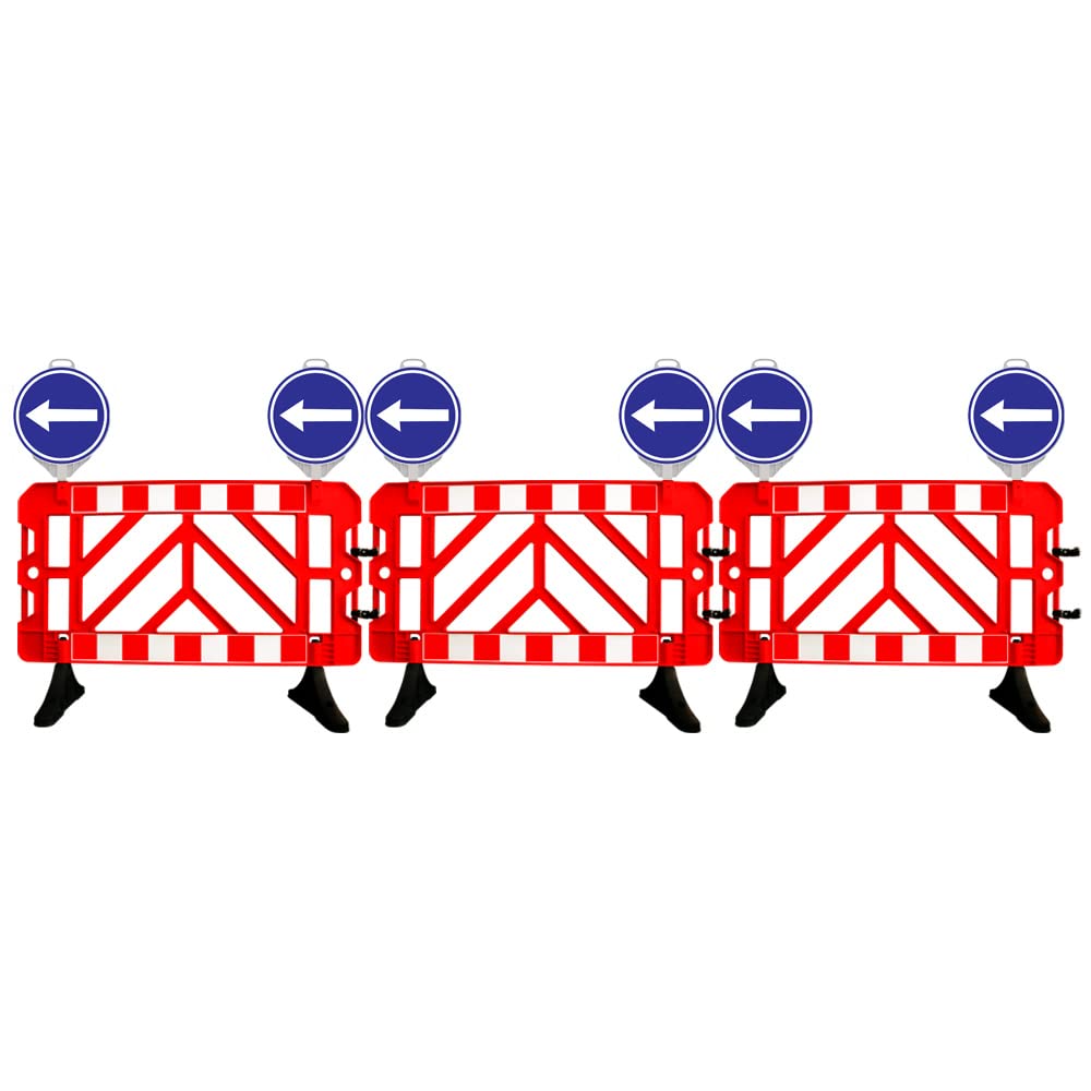 Buy Traffic Safety 1.5 Meter Plastic Barricade Red | Safety Barrier ...