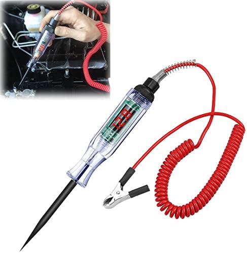 Car Circuit Tester Pen, 3-24V DC Test Light with Voltage Display and ...