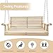 Amazon.com: Porch Swing Outdoor, 5.5FT Heavy Duty 800lbs Wooden Hanging Swing Bench with ...