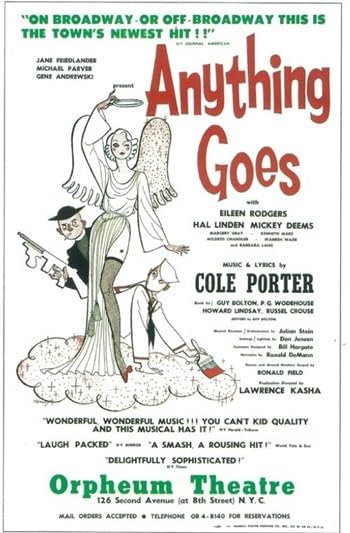 Anything Goes Broadway Poster