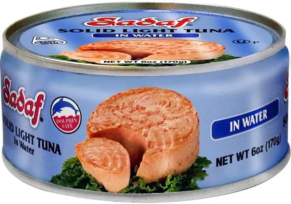 Amazon.com : Sadaf Solid Light Tuna in Water - Canned Tuna in Water for ...