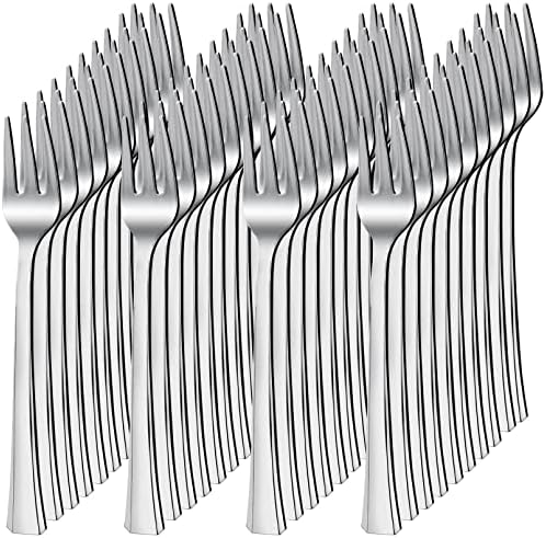 Amazon.com: 100PCS Silver Plastic Mini Forks, 4.5 Inch Disposable ...