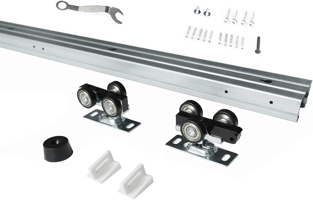 Amazon.com: DIYHD 57" Heavy Duty Pocket Door Sliding Track Kit ...